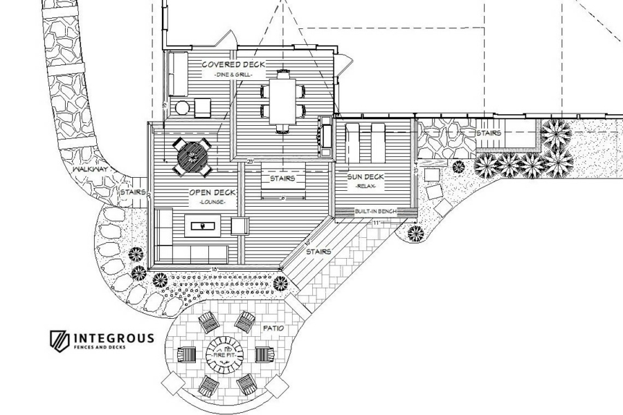 Multi-Level Modern Deck - Integrous Fences and Decks