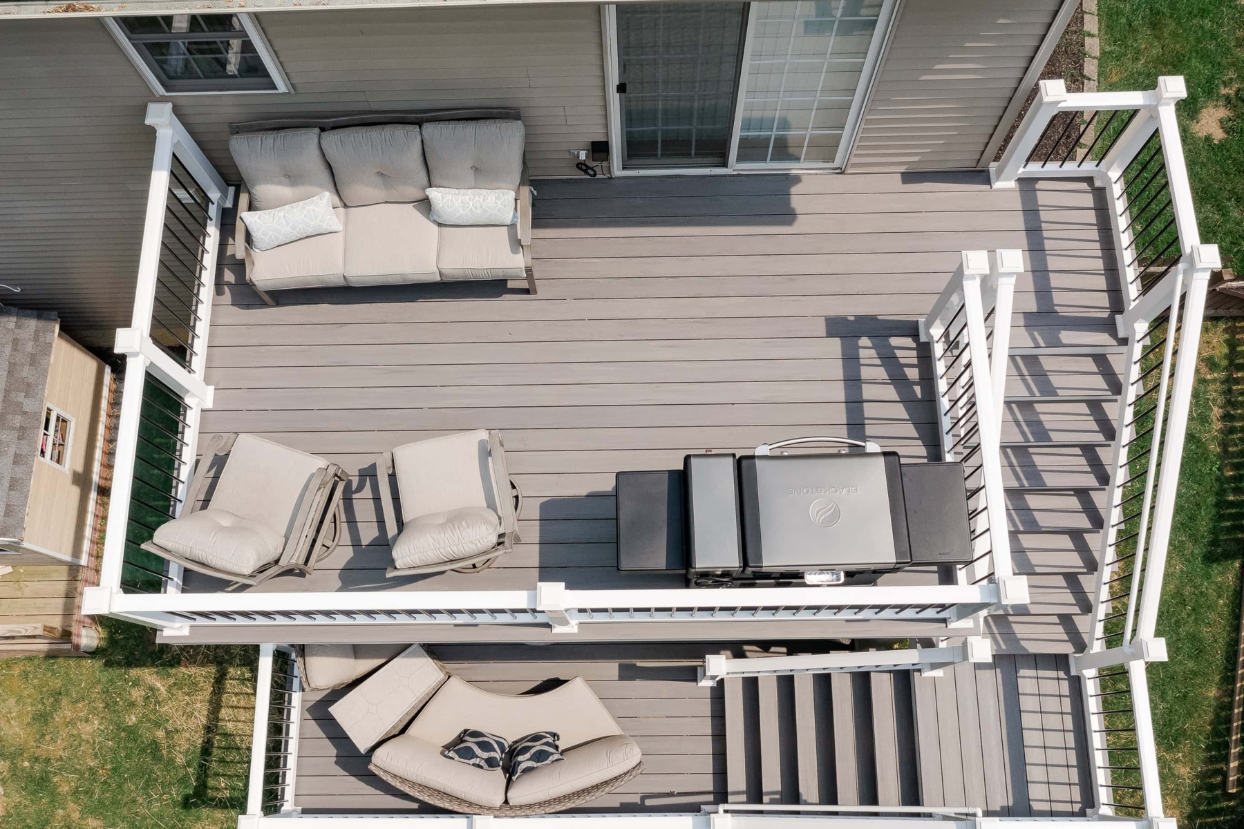 Double Deck Outdoor Hosting Space - Downingtown, PA - Integrous Fences ...