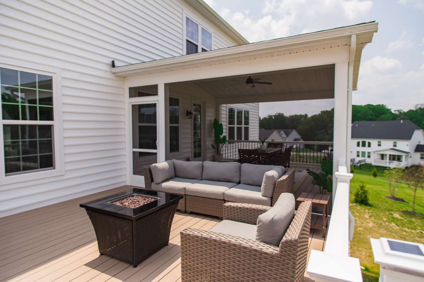 Partially Enclosed Deck With Roof - West Chester, PA - Integrous Fences ...