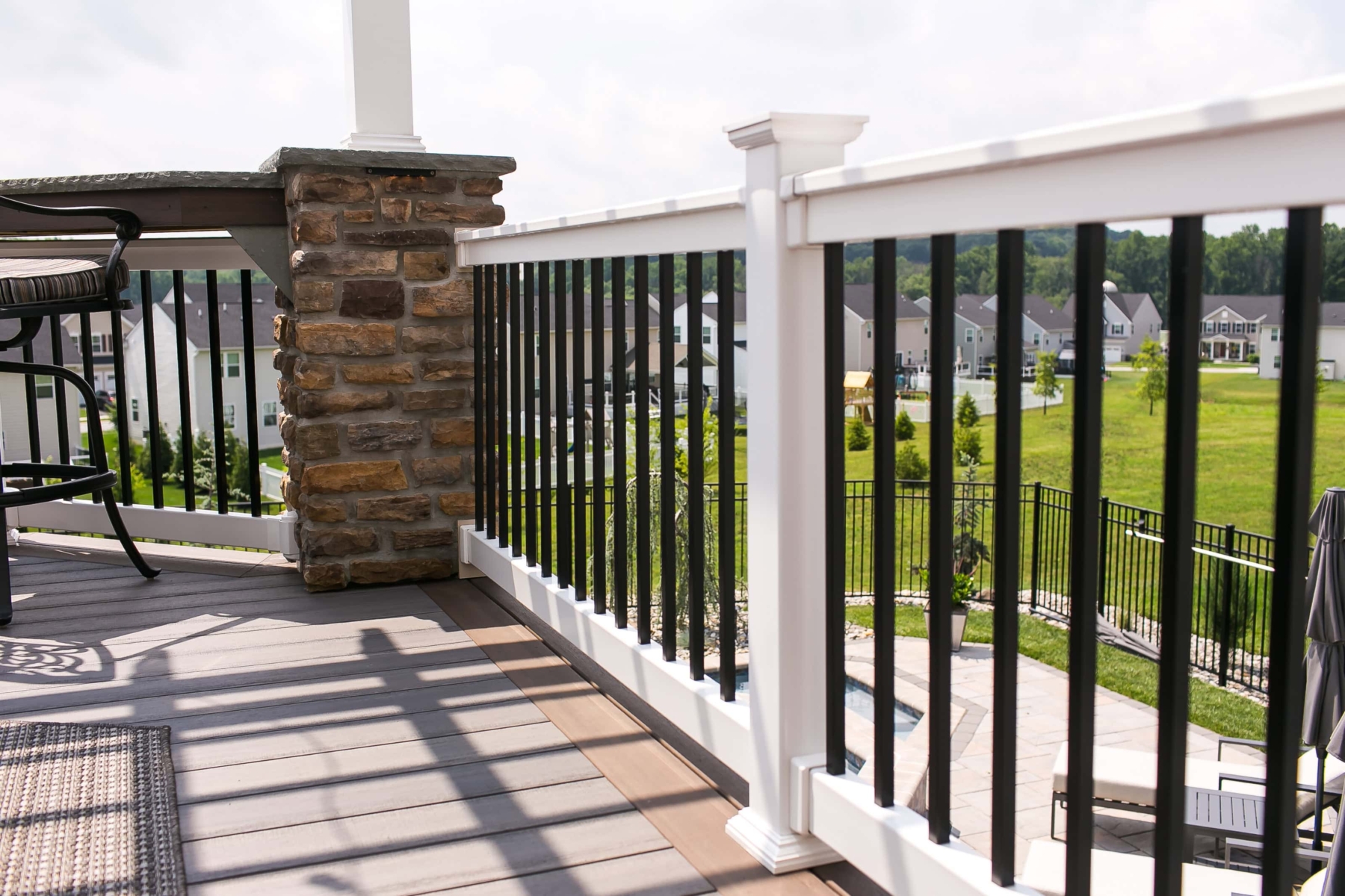 Bi-Level Pool Deck With Bar - Downingtown, PA - Integrous Fences and Decks