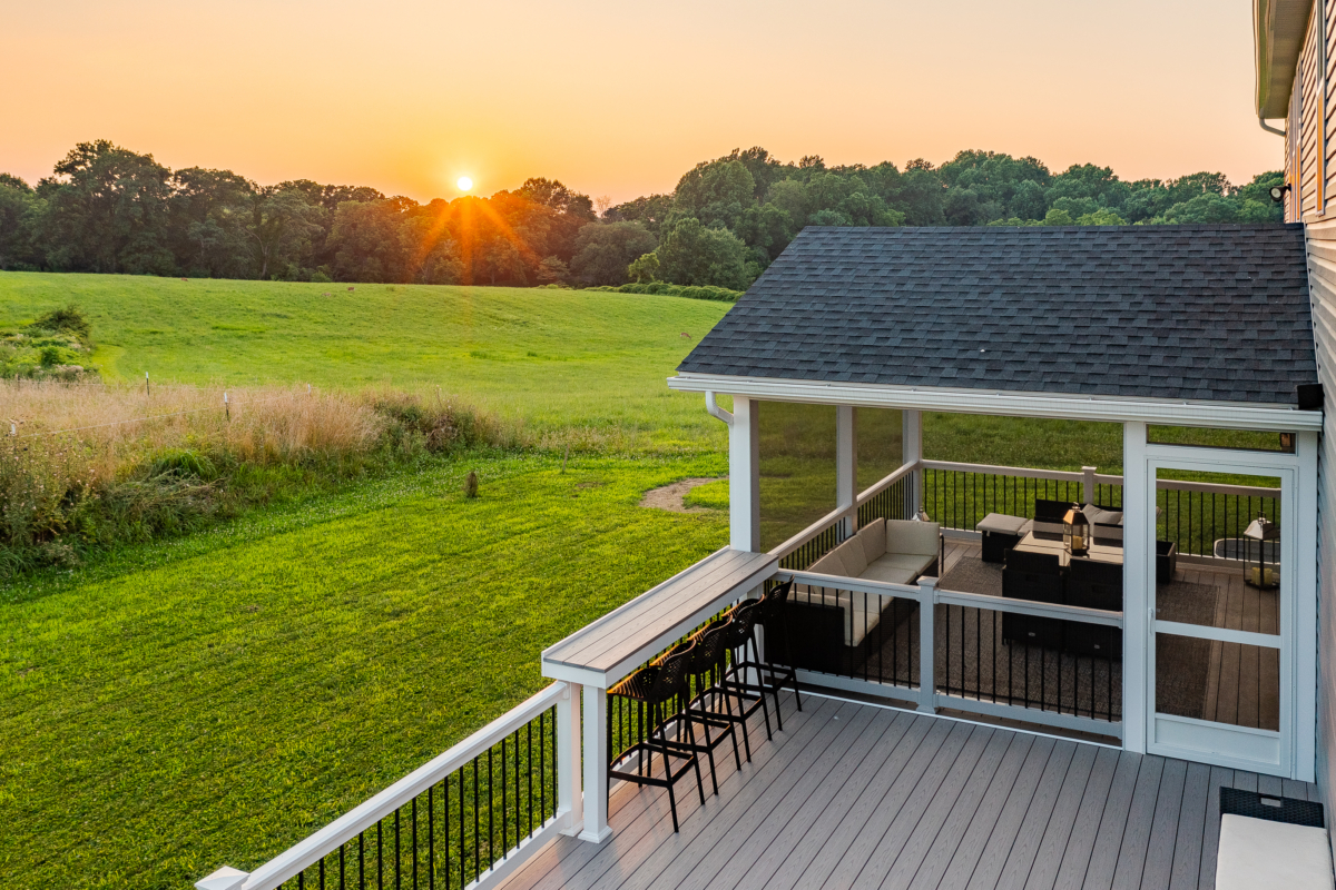 Sunset Deck with Screens - Avondale, PA - Integrous Fences and Decks