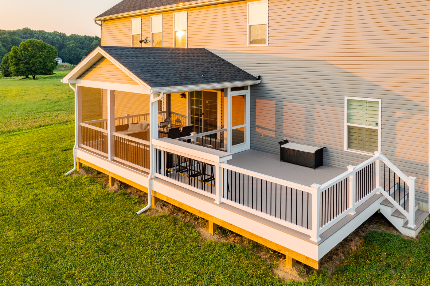Deck With Screened In Roof - Avondale, PA - Integrous Fences and Decks