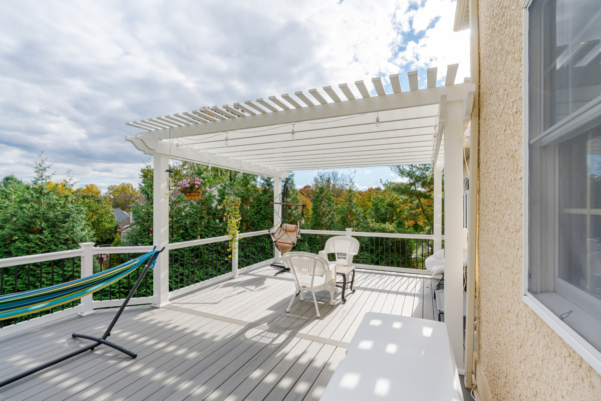 Freestanding Pergola on Deck - Newtown Square, PA - Integrous Fences ...