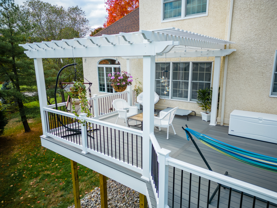 Freestanding Pergola on Deck - Newtown Square, PA - Integrous Fences ...