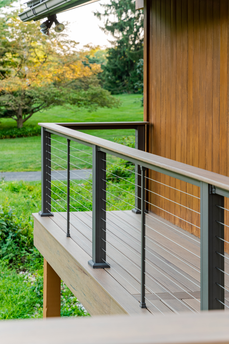Modern Deck with Cable Railing - Hockessin, DE - Integrous Fences and Decks