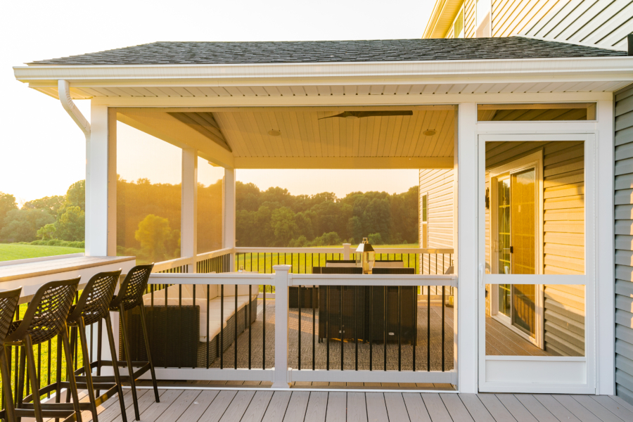 Sunset Deck with Screens - Avondale, PA - Integrous Fences and Decks